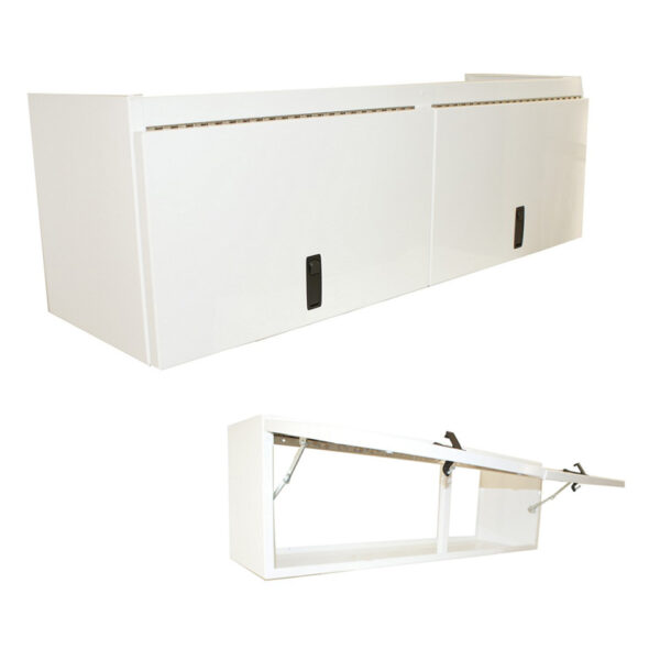 Overhead Cabinet, 48” Long, Double Door, White - Goodwin Performance ...